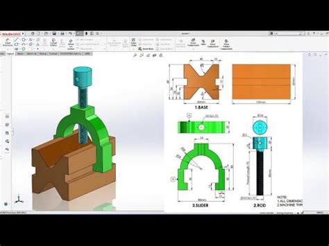 Image result for Pipe Vice SolidWorks Tutorials
