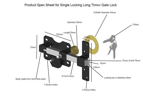 Image result for Single Pipe Gate Lock
