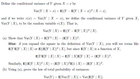 Image result for Conditional Variance of Y Given X