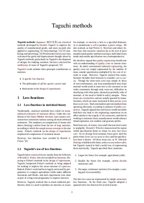 Image result for Taguchi Methods Lecture Notes