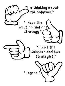 Image result for Number Talks Hand Signals Display