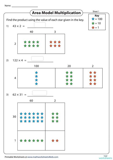 Image result for Area Model Multiplication Workbook