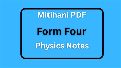 Image result for Physics Form Four Notes