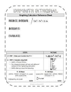 Image result for Integral Calculus Reference Card