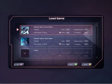 Image result for Load/Save UI Examples