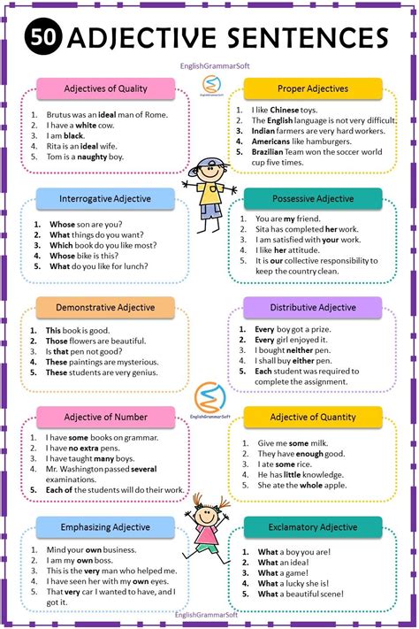 Image result for Adjectives Examples for 6th Class