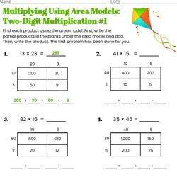 Image result for Area Model Multiplication Workbook