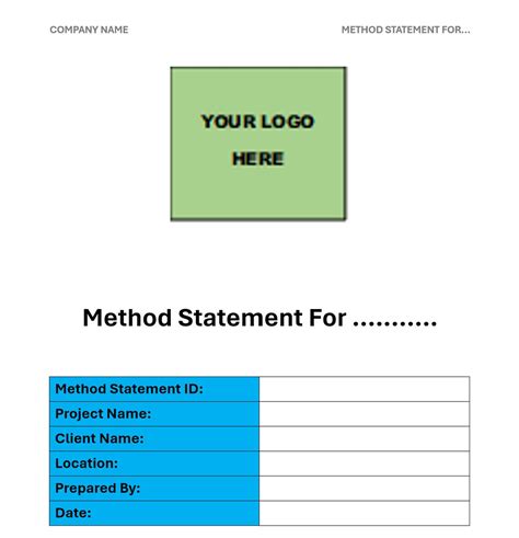 Image result for How to Write a Method Statement Template