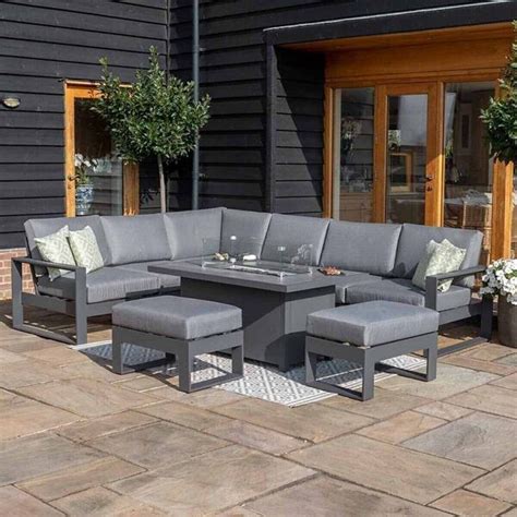 Image result for Rectangular Fire Pit Dining Table