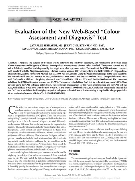 Image result for Farnsworth Test Video