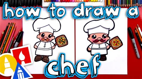 How To Draw A Cartoon Chef - YouTube