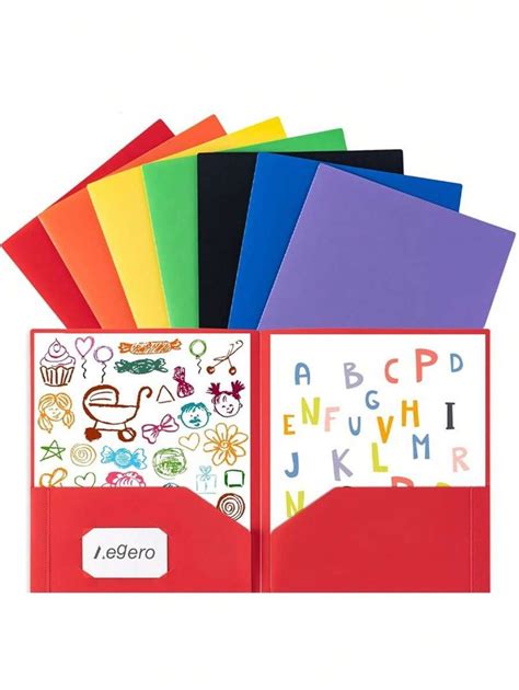 7PCS/Set Rainbow Color File Organizer Folders, Plastic File Folders ...