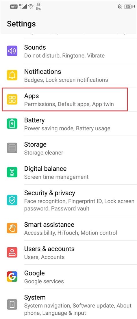 Image result for Android Apps Settings
