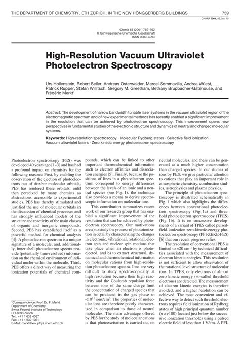 Image result for Ultraviolet Photoelectron Spectroscopy