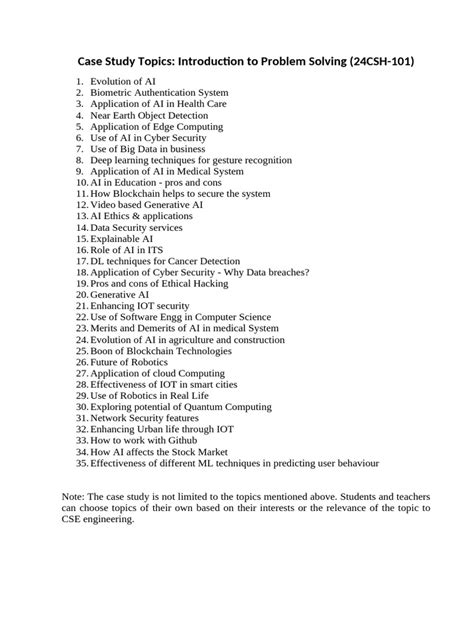 Image result for Sample Case Study Topics