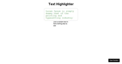 Text Selection Highlighter - Codesandbox