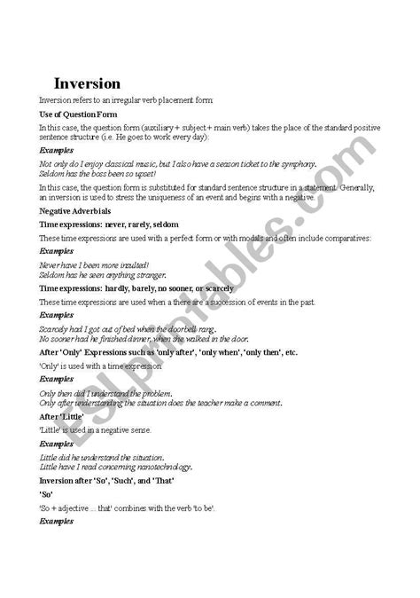 Image result for Negative Inversion Examples