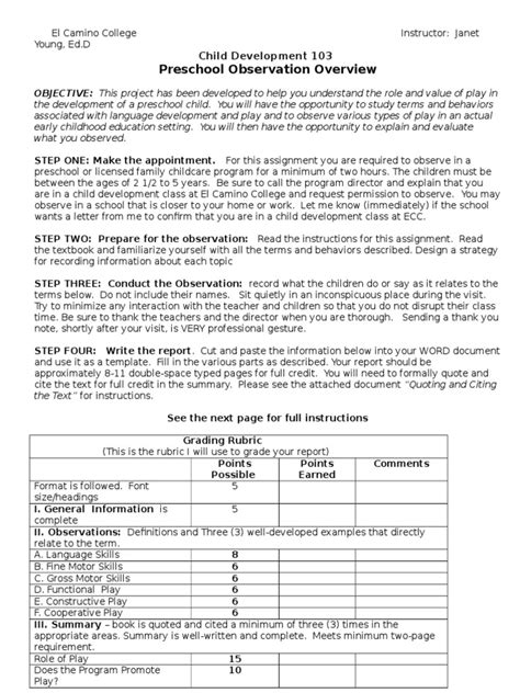 Image result for Class Observation Video Preschool