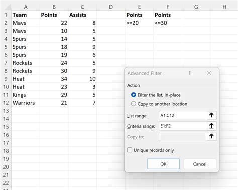 Image result for Using Advanced Filter in Excel