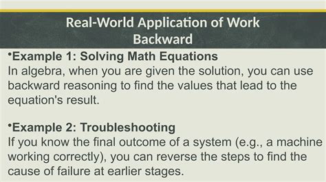 Image result for Problem Solving Work Backward