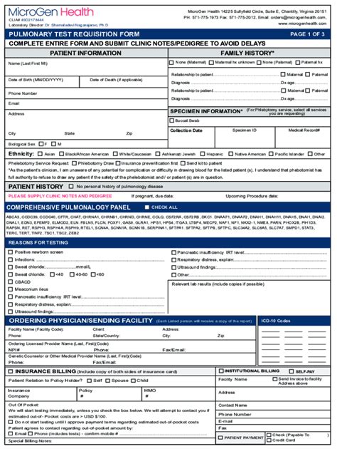 Image result for Microgen Lab Requisition Form