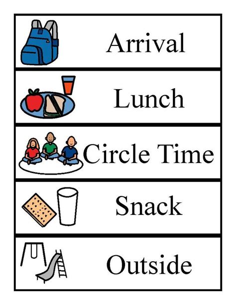 Image result for Visual Activity Schedule