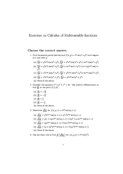 Image result for Multivariable Calculus Functions