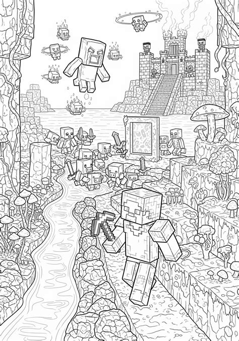 Image result for Minecraft Coloring Pages Nether