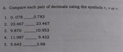 Image result for Comparing Decimals Using Symbols