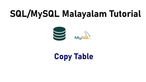 Image result for MySQL Basics Tutorial in Malayalam