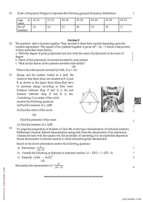 Image result for 9th Class Math Question Paper