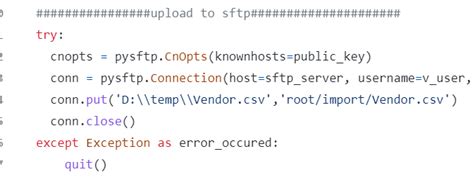 Image result for Python Function to Send File to SFTP Using Client Lib