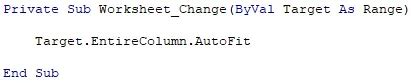 Image result for VBA Code for Excel AutoFit