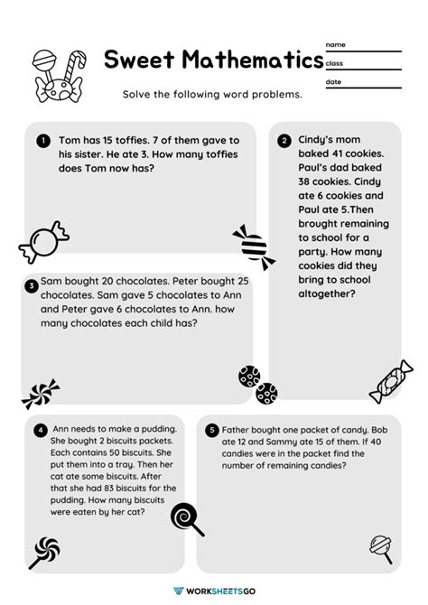 Image result for Math Word Problem Worksheets