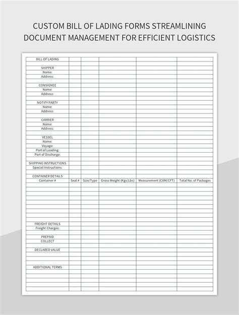 Image result for Logistics Documents Examples