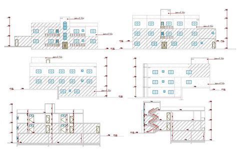 Architecture Apartment Building Design AutoCAD Drawing - Cadbull