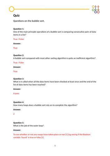 Image result for KS4 Algoritms Lesson 7 Bubble Sort