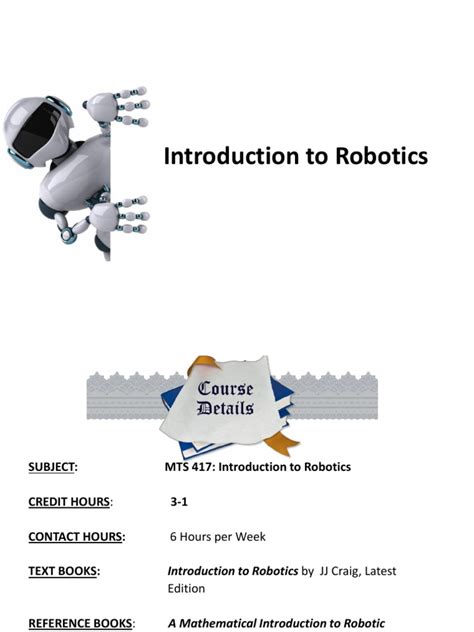 Image result for Introduction to Robotics Lecture