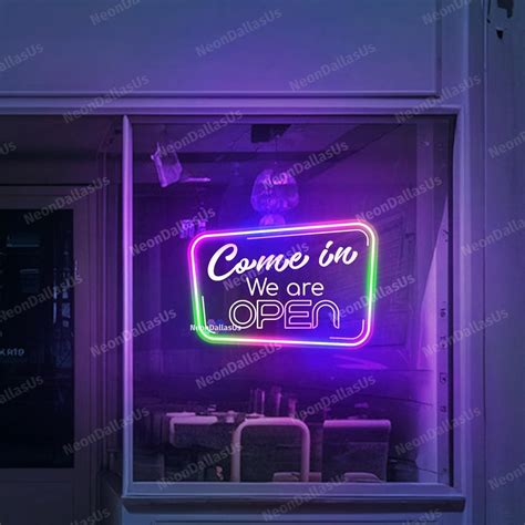 Come in We Are Open Sign Color Changing Open Neon Sign Store Front Sign ...