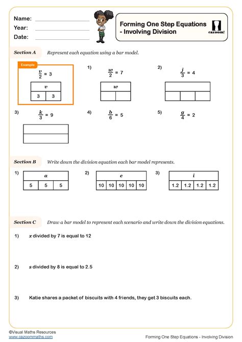 Image result for Two-Step Equations Division Worksheet