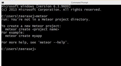Image result for Meteor for Windows Install