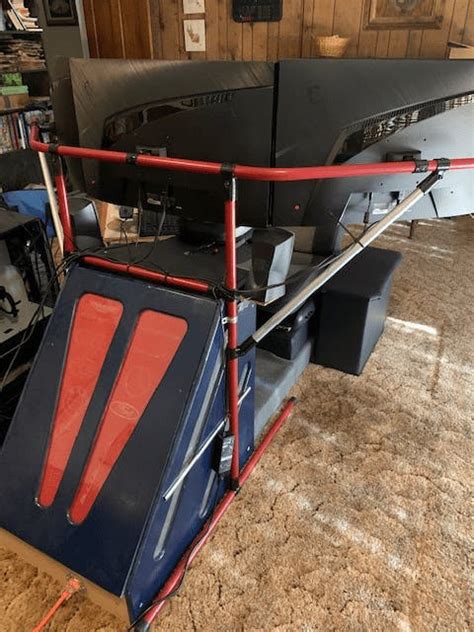 Image result for Sim Racing DIY PVC Triple Monitor Stand