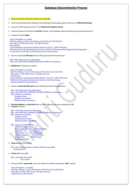 Image result for Application Decommission Table Database SQL