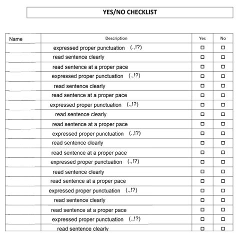 Image result for Fluency Checklist