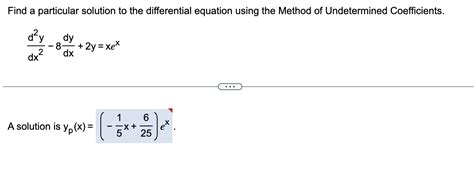 Image result for Particular Solution Example