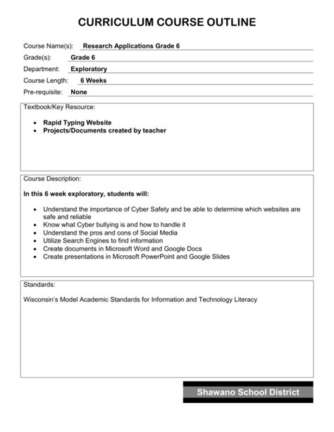 Image result for 6 Week Course Outline