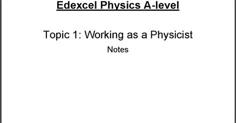 Image result for A Level Physics Revision Notes