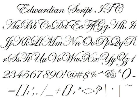 Image result for Example of Edwardian Script