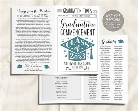 Image result for High School Graduation Program Examples