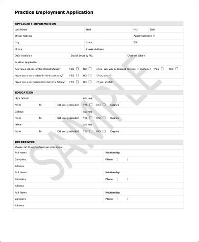 Image result for Practice Job Application Form